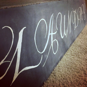 DIY Chalkboard Sign from Cardboard - Lemons, Lavender, & Laundry
